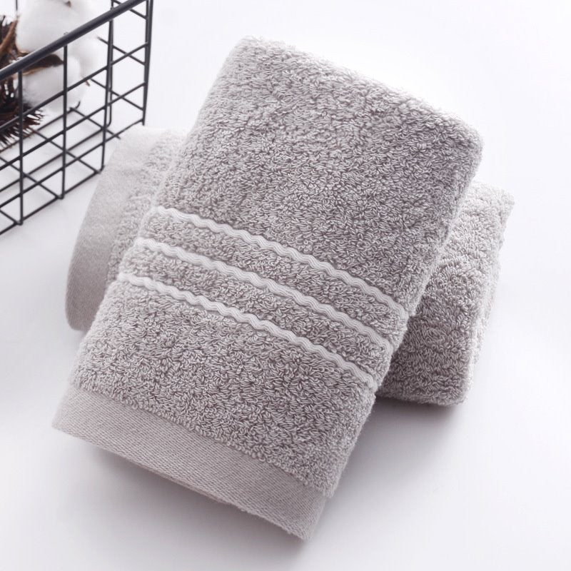 Cotton Thick Rectangular Plain Towel Simple Style Highly Absorbent Fac ...