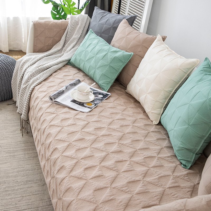 Cotton Fabric Sofa Cushion Four Seasons Cushion Anti Slip Simple Moder ...